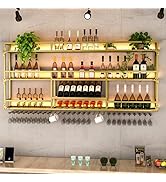 Amazon.com: PIKYsailed 71 Inch Metal Wine Rack Wall Mounted, Bar ...