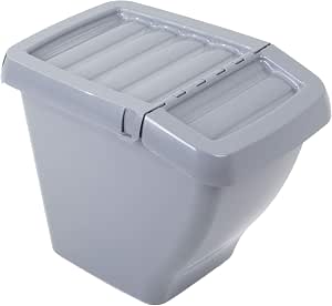 WHAM Recycle It 30L Bin & Hinged Lid Grey Upcycled : Amazon.co.uk: Home ...