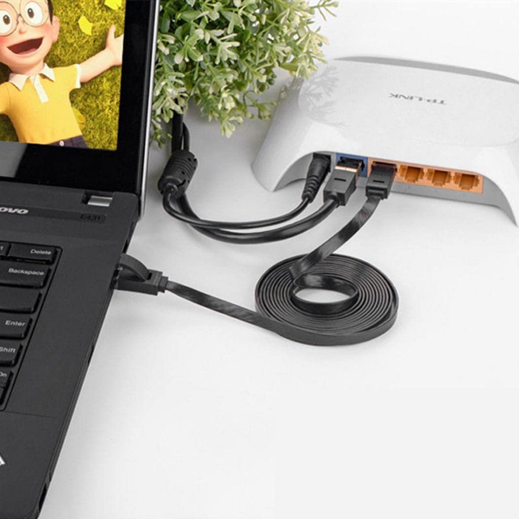 Lina Trading RJ45 CAT6 Ethernet Network LAN Cable Flat UTP Patch Router ...