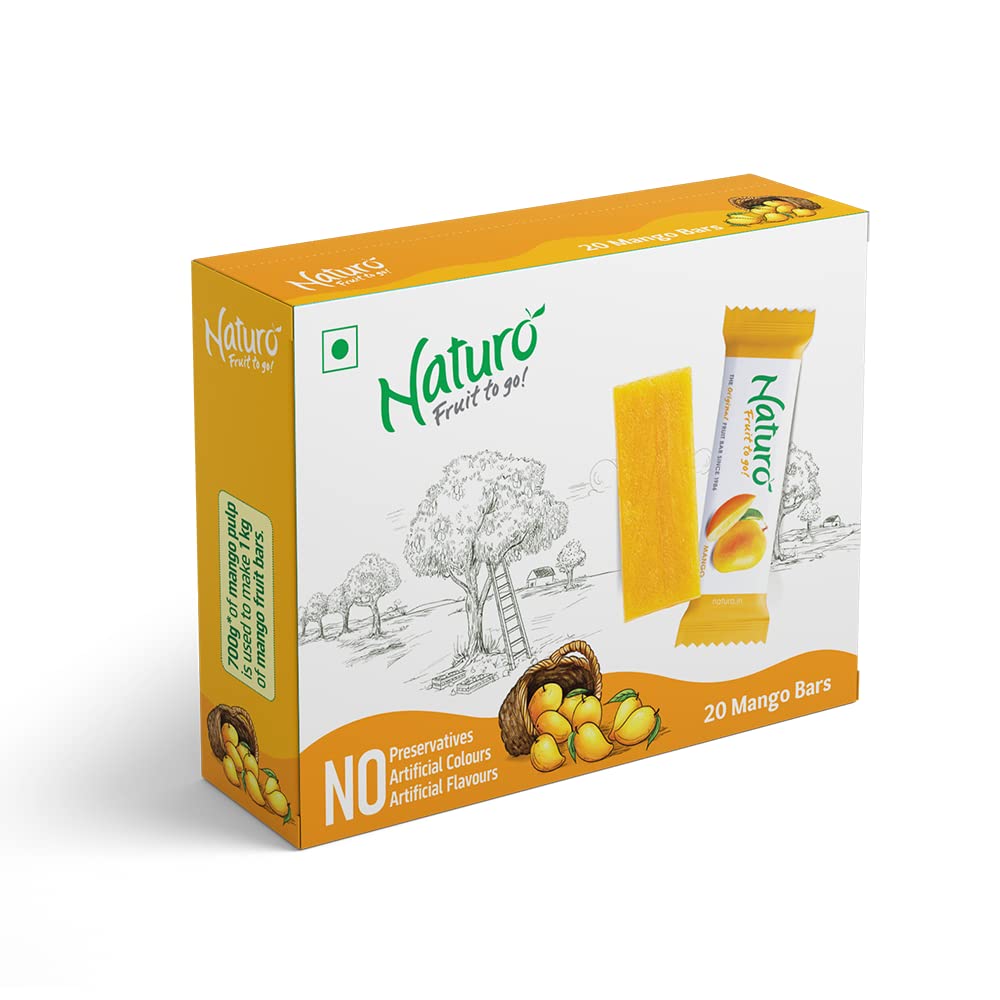 Naturo Fruit Bar Mango Multipack 7g x 20 (Pack of 5) : Amazon.in: Home ...