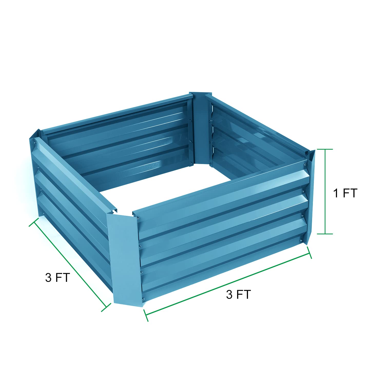 Snapklik.com : DCP Raised Garden Bed 3x3ft Metal Garden Bed Kit ...