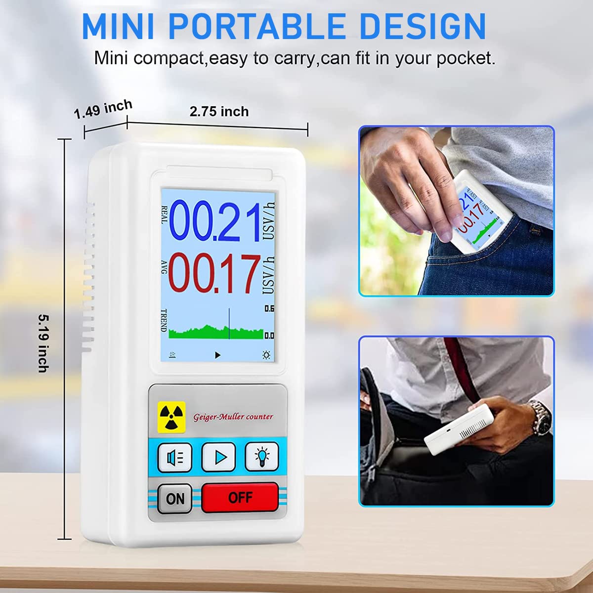 Buy Professional geiger Counter Nuclear Radiation Detector Personal ...