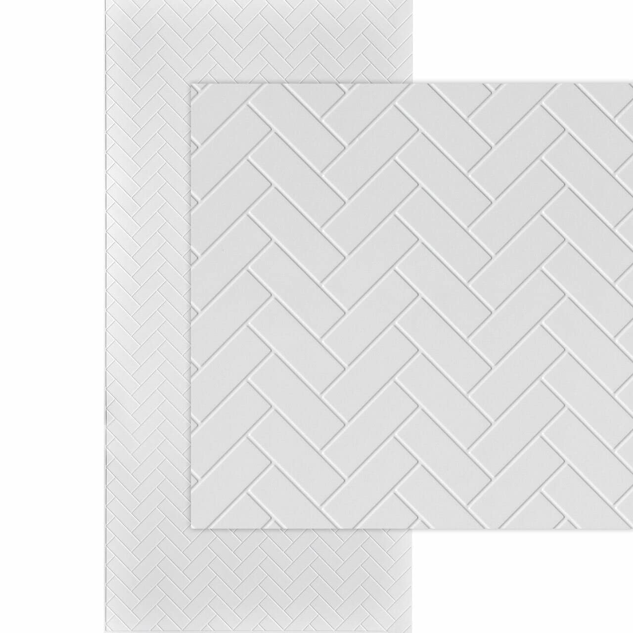 124 Herringbone 3D PVC Wall Panels 4ft. x 8ft, Gloss White for sale ...