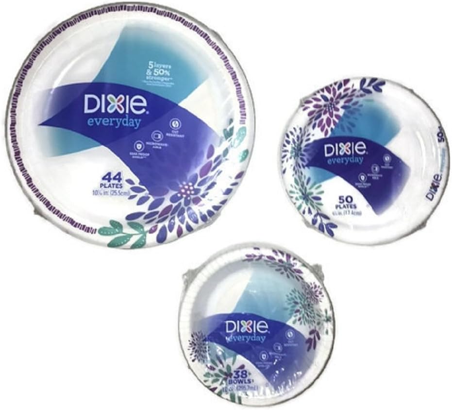Amazon.com: Dixie Ultra Heavy Duty Paper Plate & Bowl Bundle - Large ...