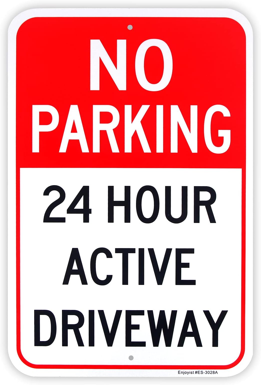 Amazon.com: Large No Parking 24 Hour Active Driveway Sign, 18"x 12" .04 ...
