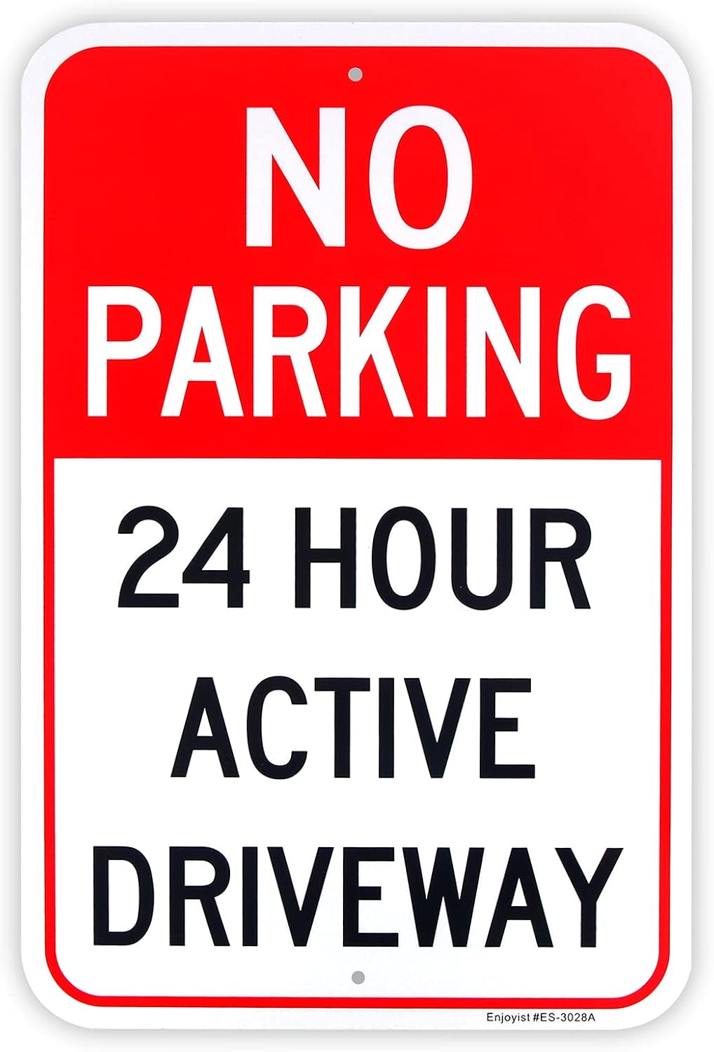Amazon.com : Large No Parking 24 Hour Active Driveway Sign, 18"x 12 ...