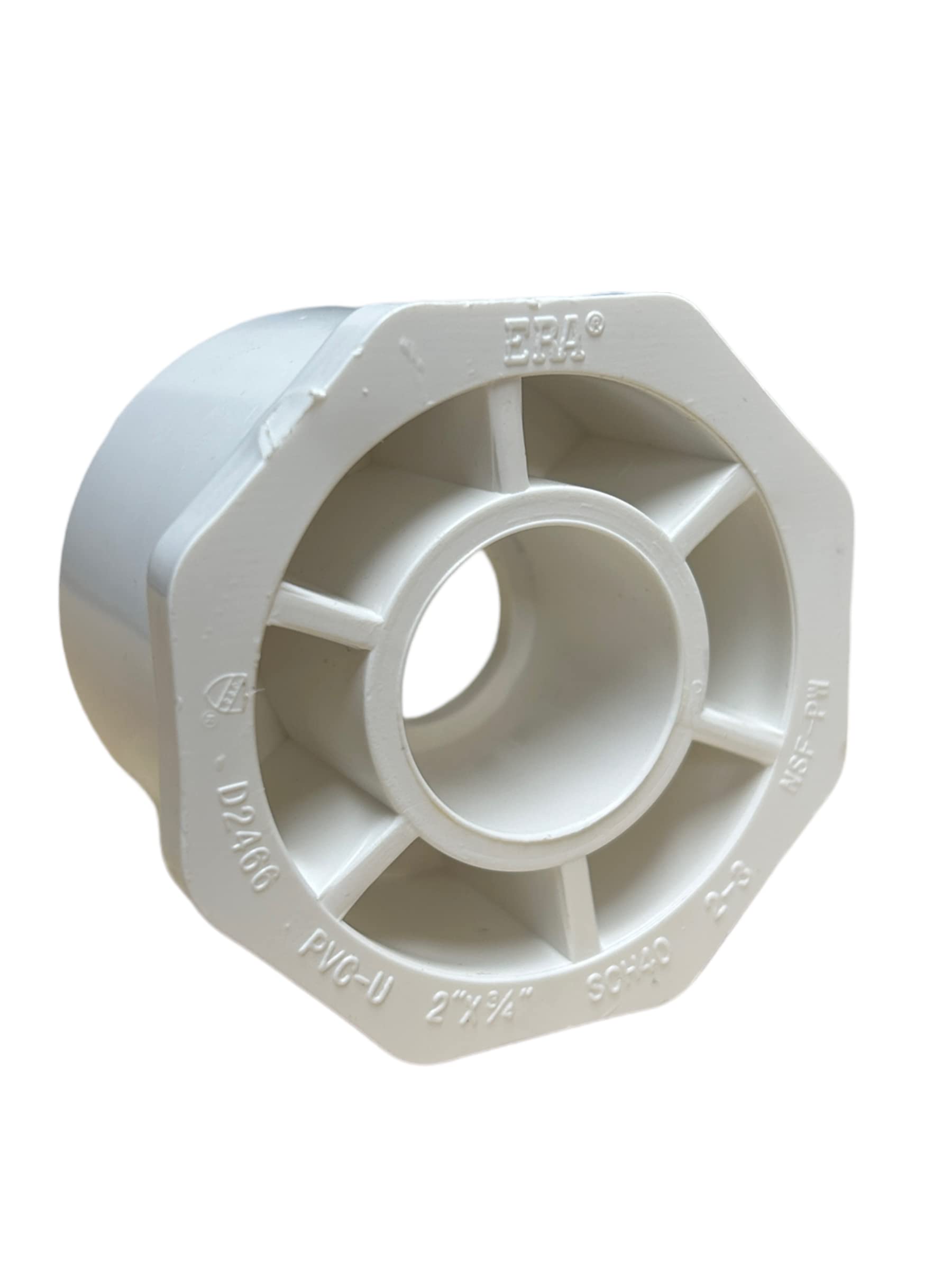 Amazon.com: (5 pack) ERA Schedule 40 PVC, (2" X 3/4") Reducer Bushing ...