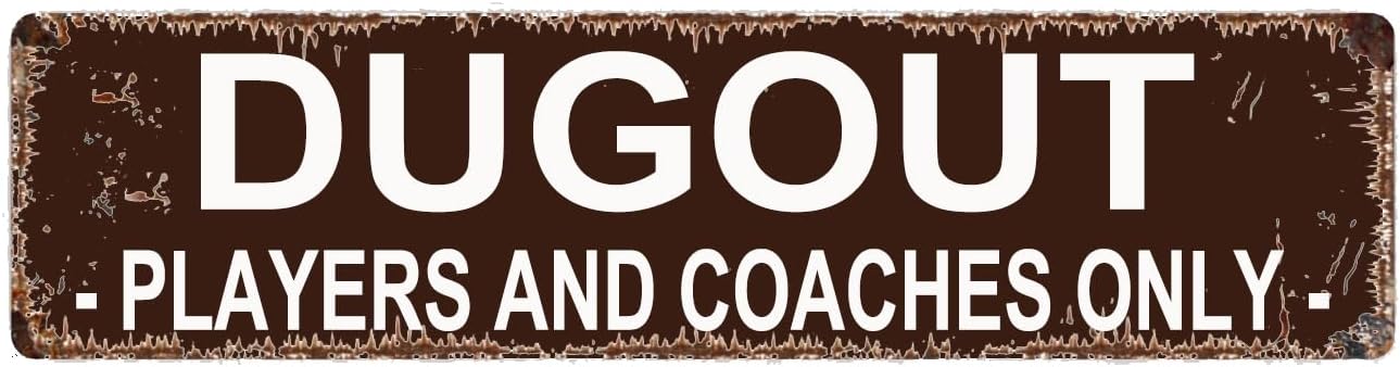 Amazon.com: Dugout Players And Coaches Only Sign Baseball Metal Home ...