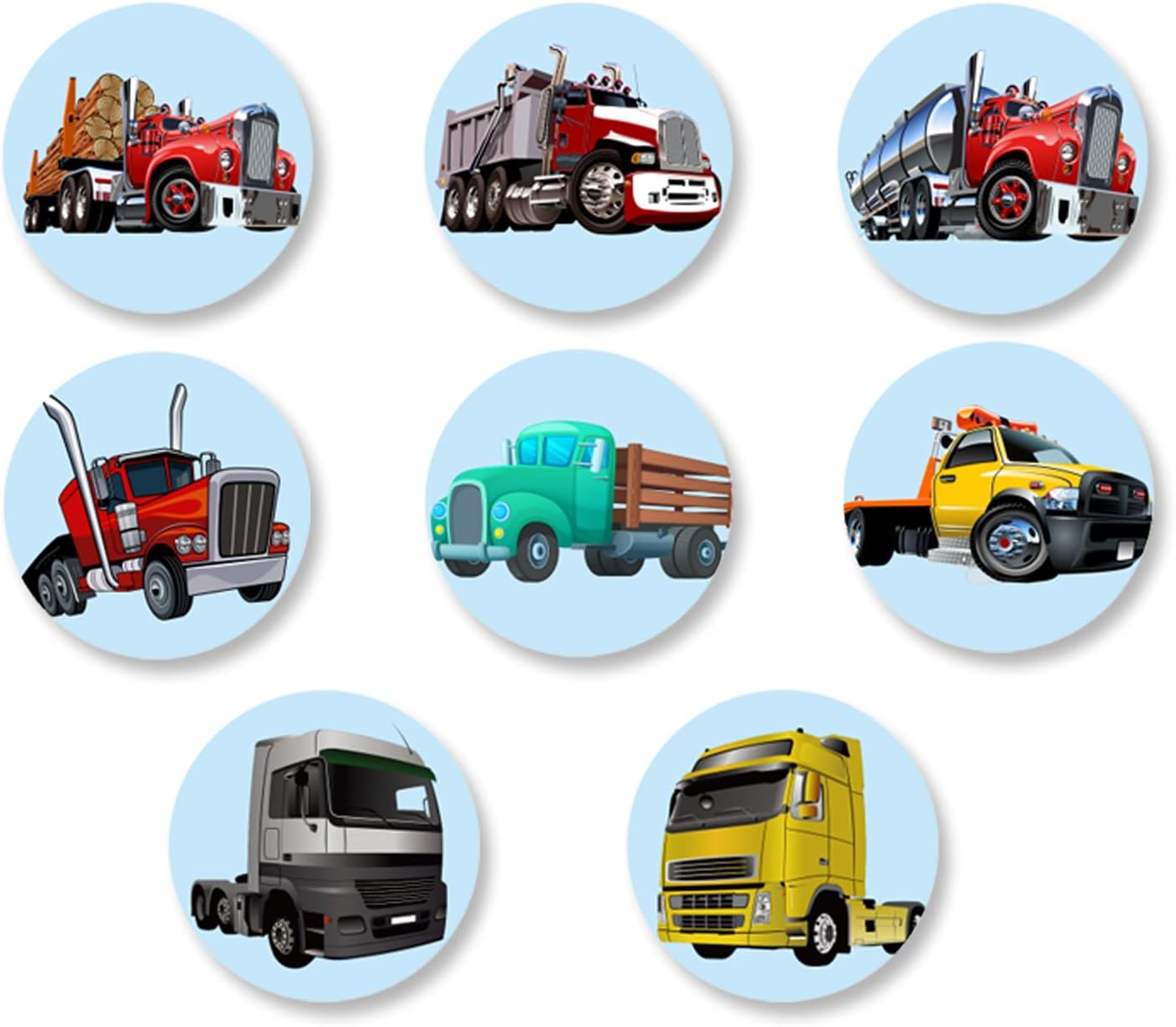 Amazon.com: Heavy Trucks Semi Truck Labels Stickers Transportation ...
