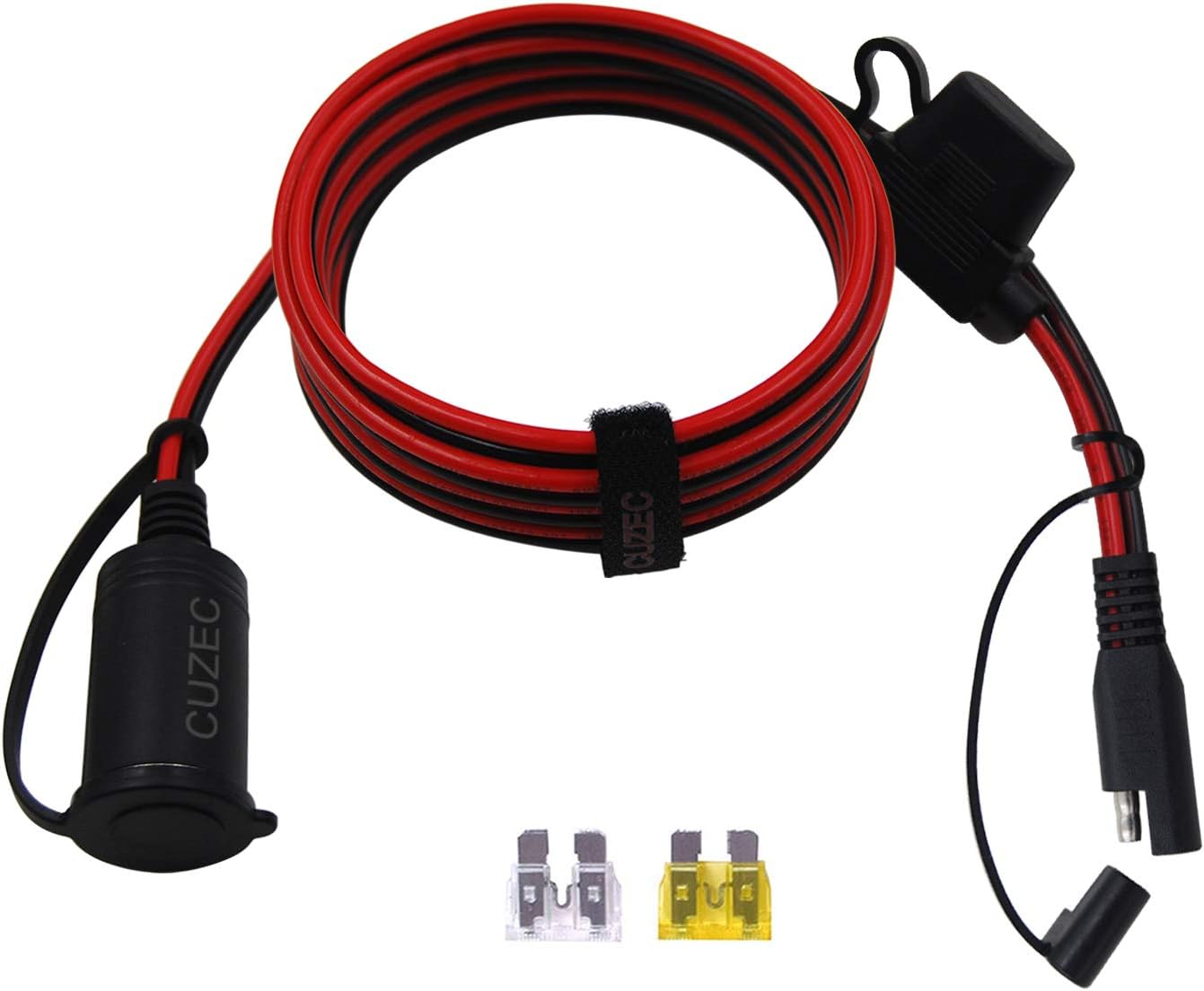 Amazon.com: CUZEC 1FT/0.3m 16AWG SAE to Plug Socket Adapter Plug Socket ...