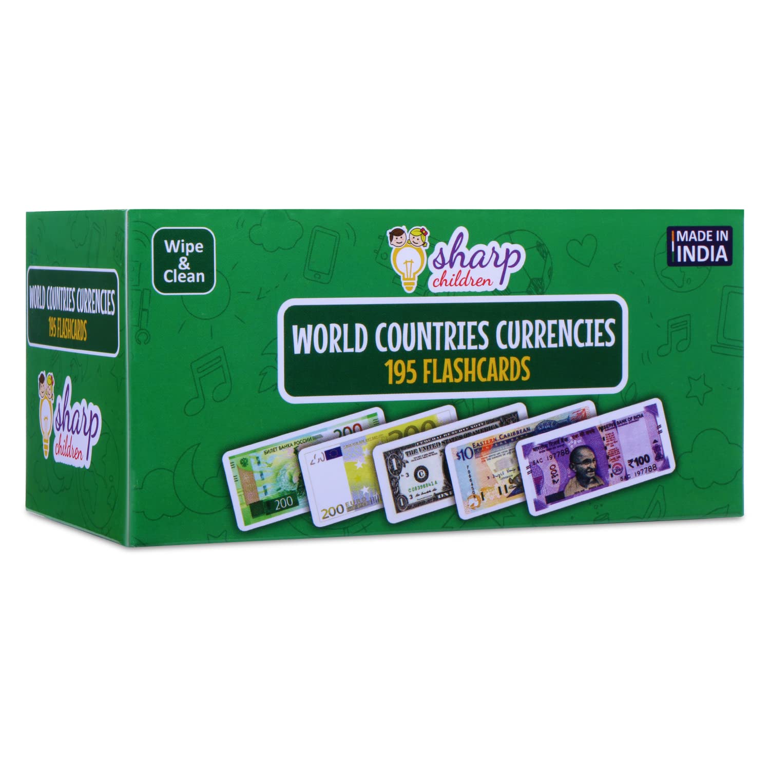 Buy Sharp Children Currency Flash Cards , Wipe and Clean , Laminated ...