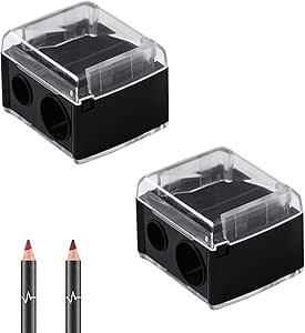 Pack of 2 Makeup Sharpener, Cosmetic Sharpener, Sharpener for Eyeliner ...