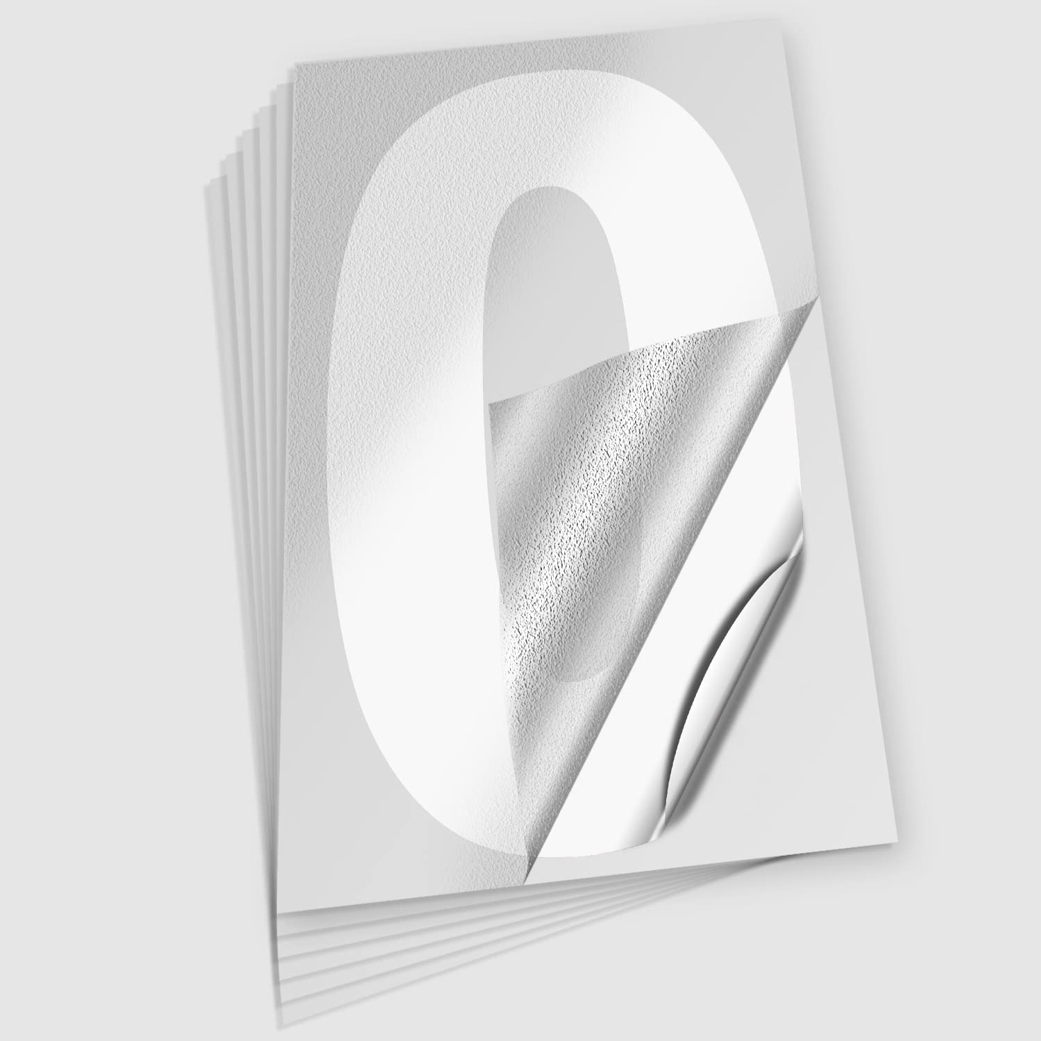 Amazon.com: iSYFIX Reflective Vinyl Number 0 (Zero) Stickers - 6 Pack 8 ...