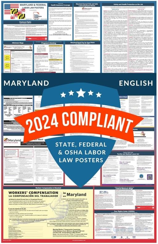 Amazon.com: Labor Law Posters 2024 - Maryland Labor Law Poster State ...