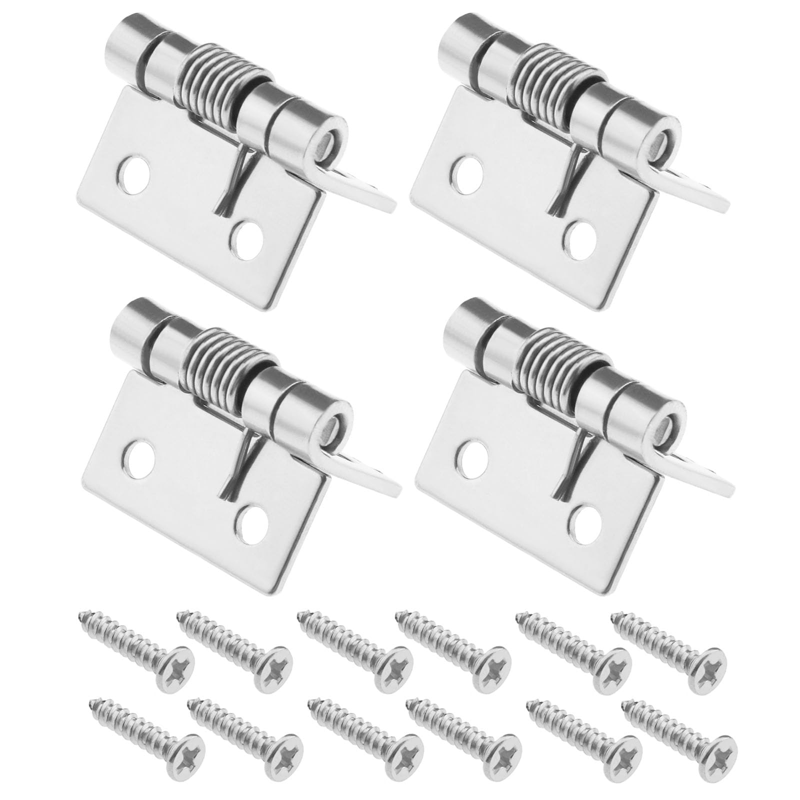 Micro Traders 4PCS Self-Opening Spring Hinges 304 Stainless Steel ...