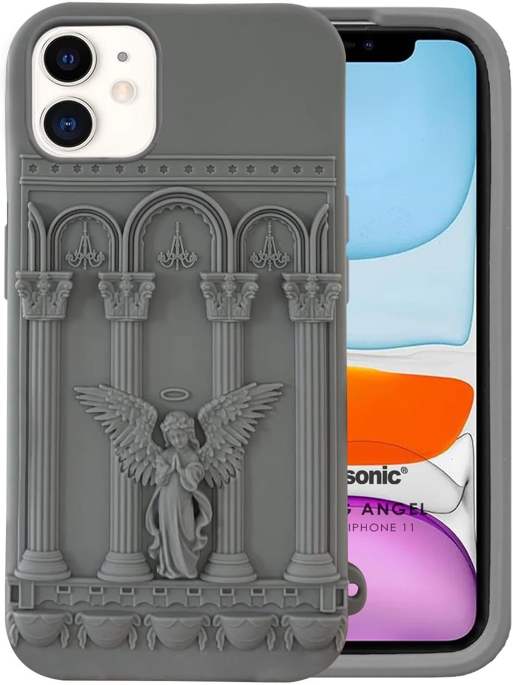 Microsonic Apple iPhone 12 Kılıf Praying Angel Gri [iPhone 12 ile ...