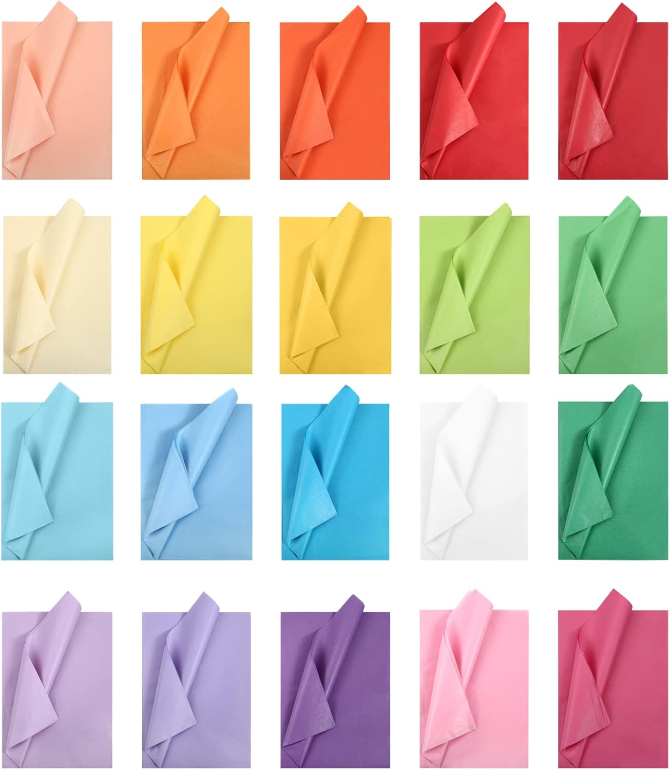 Kesote 100Pcs Tissue Paper Bulk for Christmas, Tissue Paper 14'' x 20 ...