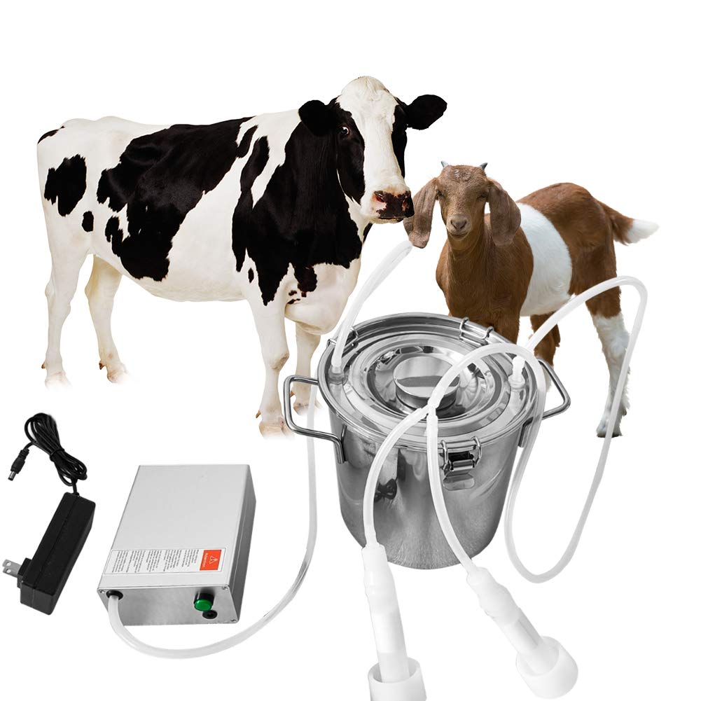 Togarhow 7l Electric Pulsation Milking Machine For Goats Cows Stainless ...