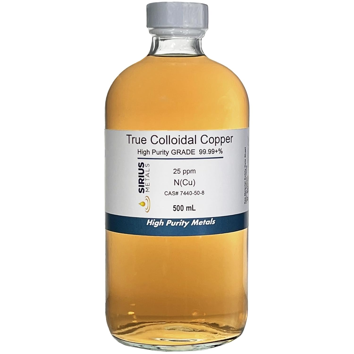 Amazon.com: True Colloidal Copper 25ppm 500mL in a Glass Bottle ...