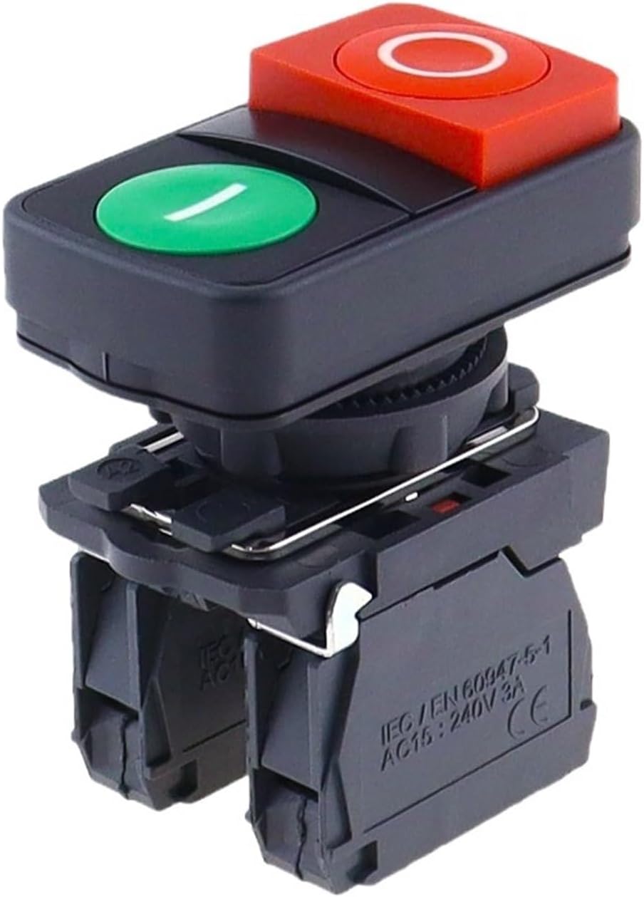 LENVOD XB5 Zwei-Tasten-Start-Stopp-Schalter, rot und grün ...
