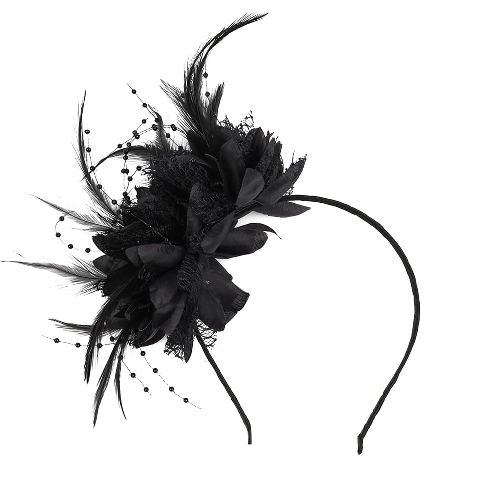 PRVCFZ Black Fascinators for Women, Black Fascinator, Black and White ...