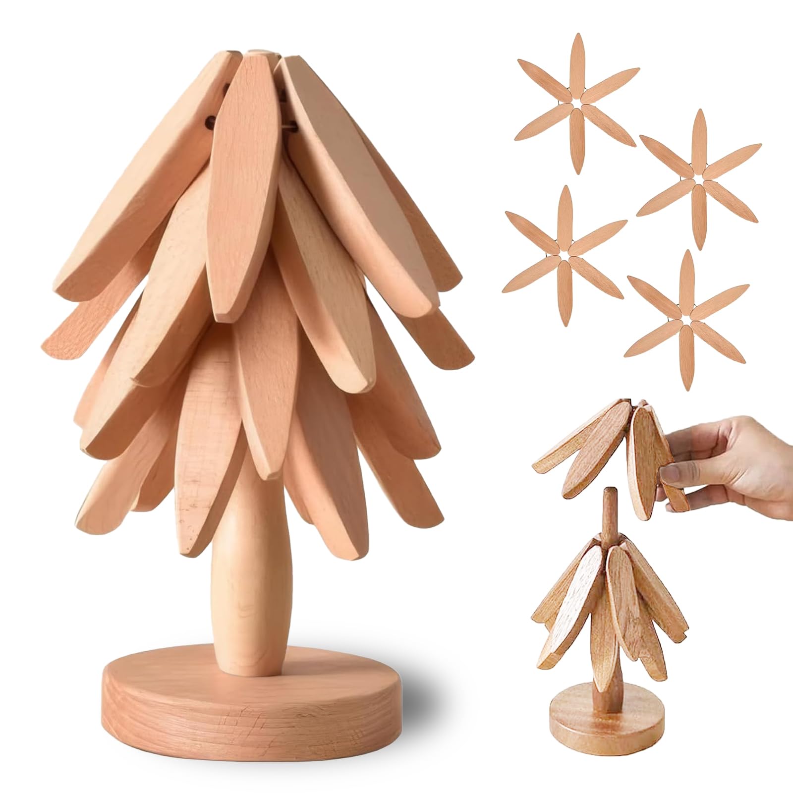 Amazon.com: Wooden Tree Trivet，Treevet Coaster Set，Tree Trivets for Hot ...