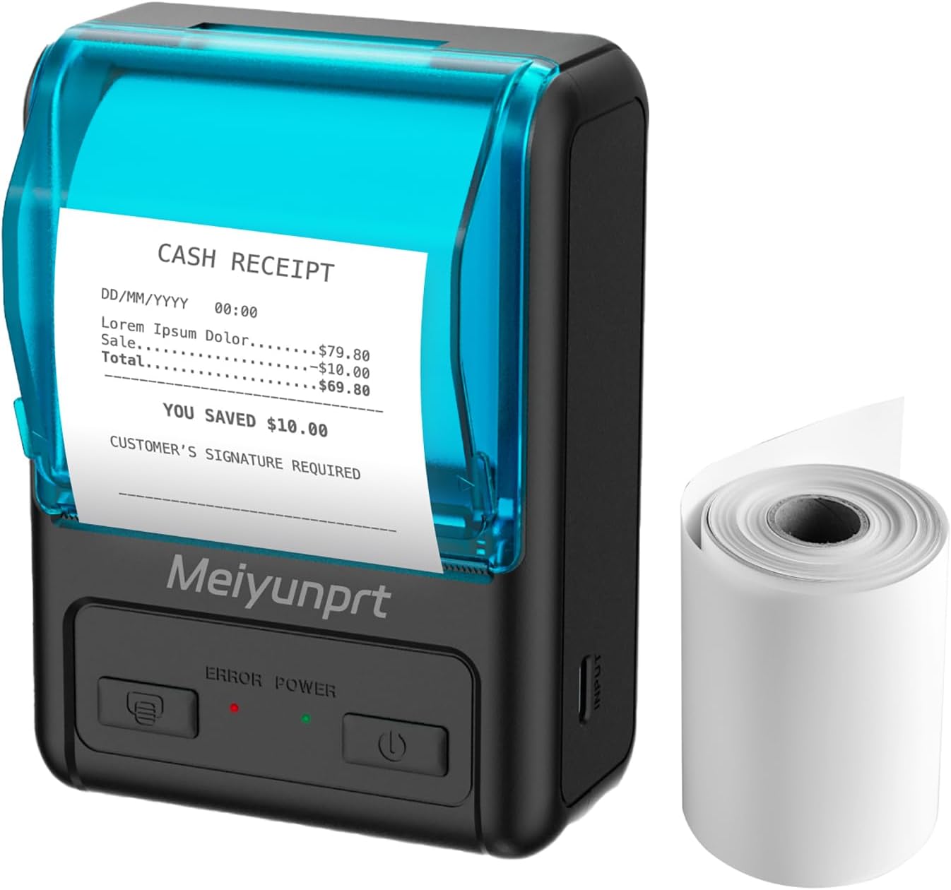 Amazon.com: Meiyunprt Receipt Printer Bluetooth Portable Thermal POS ...