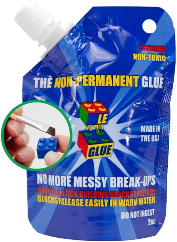 Amazon.com: Le Glue Temporary Glue - Compatible with Legos - Non ...