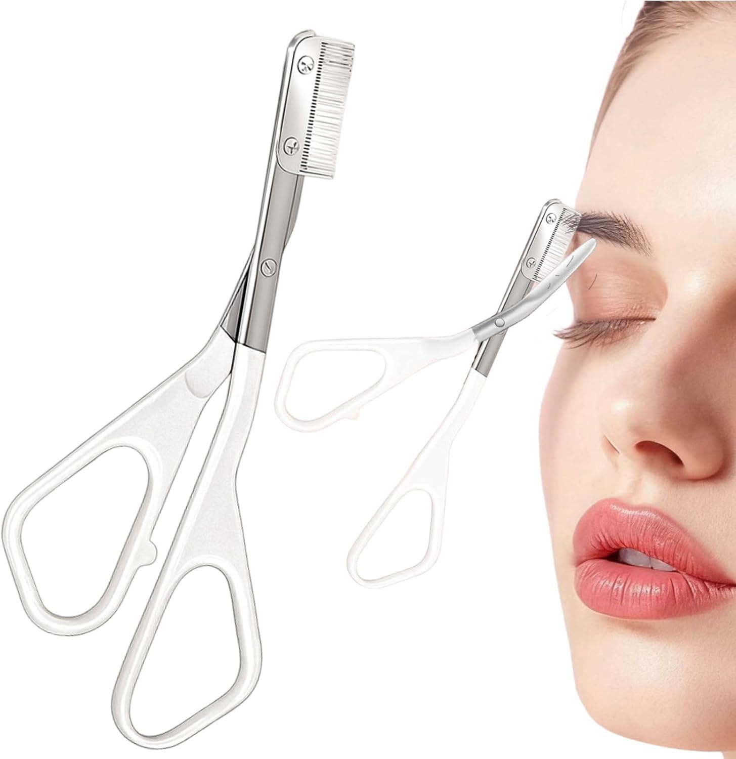 Amazon.com: Eyebrow Trimmer Scissor with Comb,Stainless Steel Precision ...