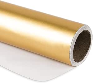 Amazon.com: RUSPEPA Gold Metallic Wrapping Paper - 81.5 Sq Ft - Solid ...
