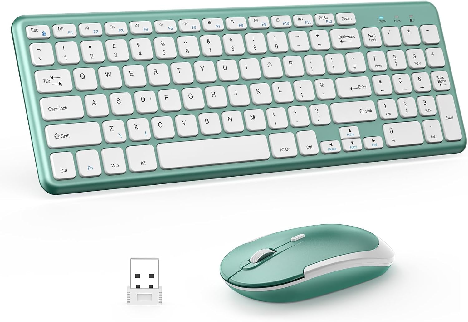 Wireless Keyboard and Mouse Set, 2.4 GHz Wireless USB Keyboard and ...