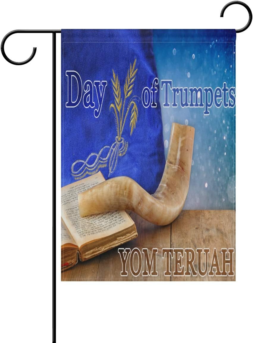 Amazon.com : Day of Trumpets Yom Teruah Garden Flag Double Sided ...