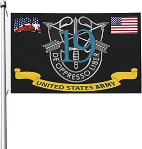 Amazon.com : Us Army 19th Special Forces Group Flash Flag 3' X 5' Ft ...