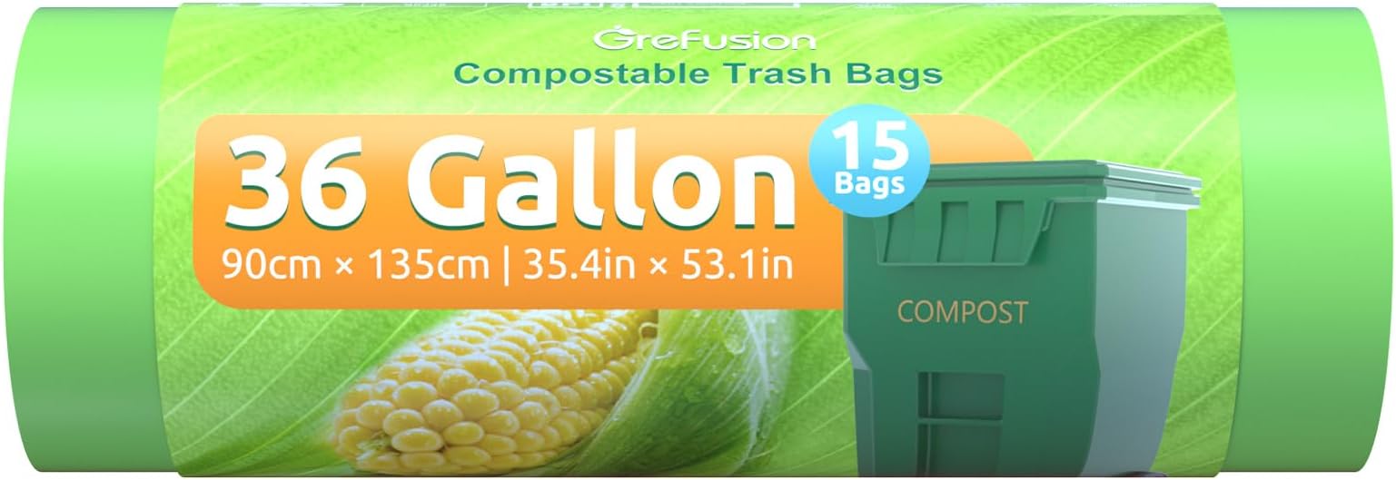 Amazon.com: BioBag Compostable Lawn & Leaf Yard Waste Bags, 33 Gallon ...