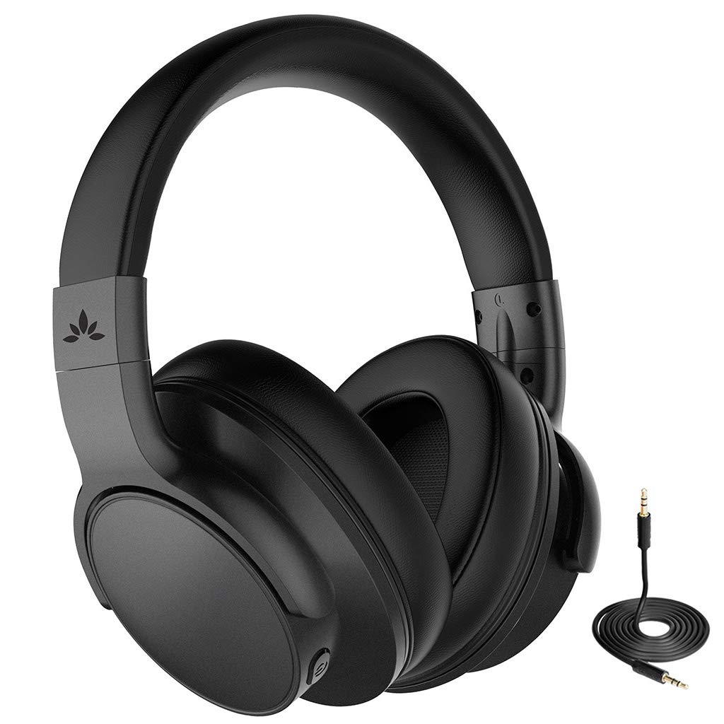 Avantree Active Noise Cancelling Bluetooth Over Ear Headphones with Mic ...