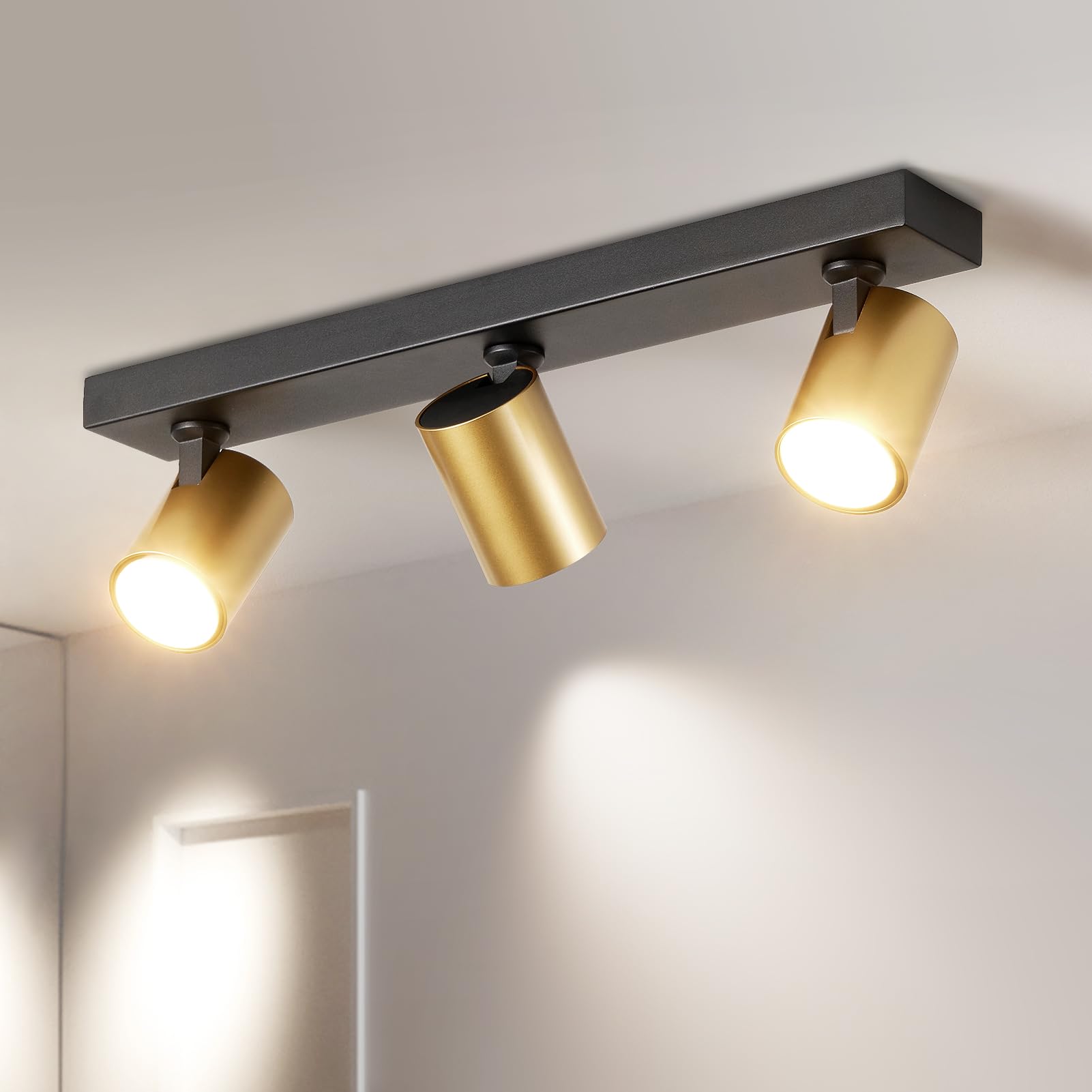 HARPER LIVING 3-Way Adjustable Ceiling Spotlights, GU10 Track Lighting ...