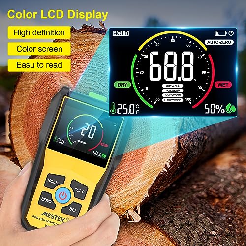 Snapklik.com : MESTEK Pinless Wood Moisture Meter For Non-Destructive ...