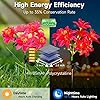Neporal Solar Flowers Outdoor Waterproof Pink, 4PK 7-Stem Garden Solar ...
