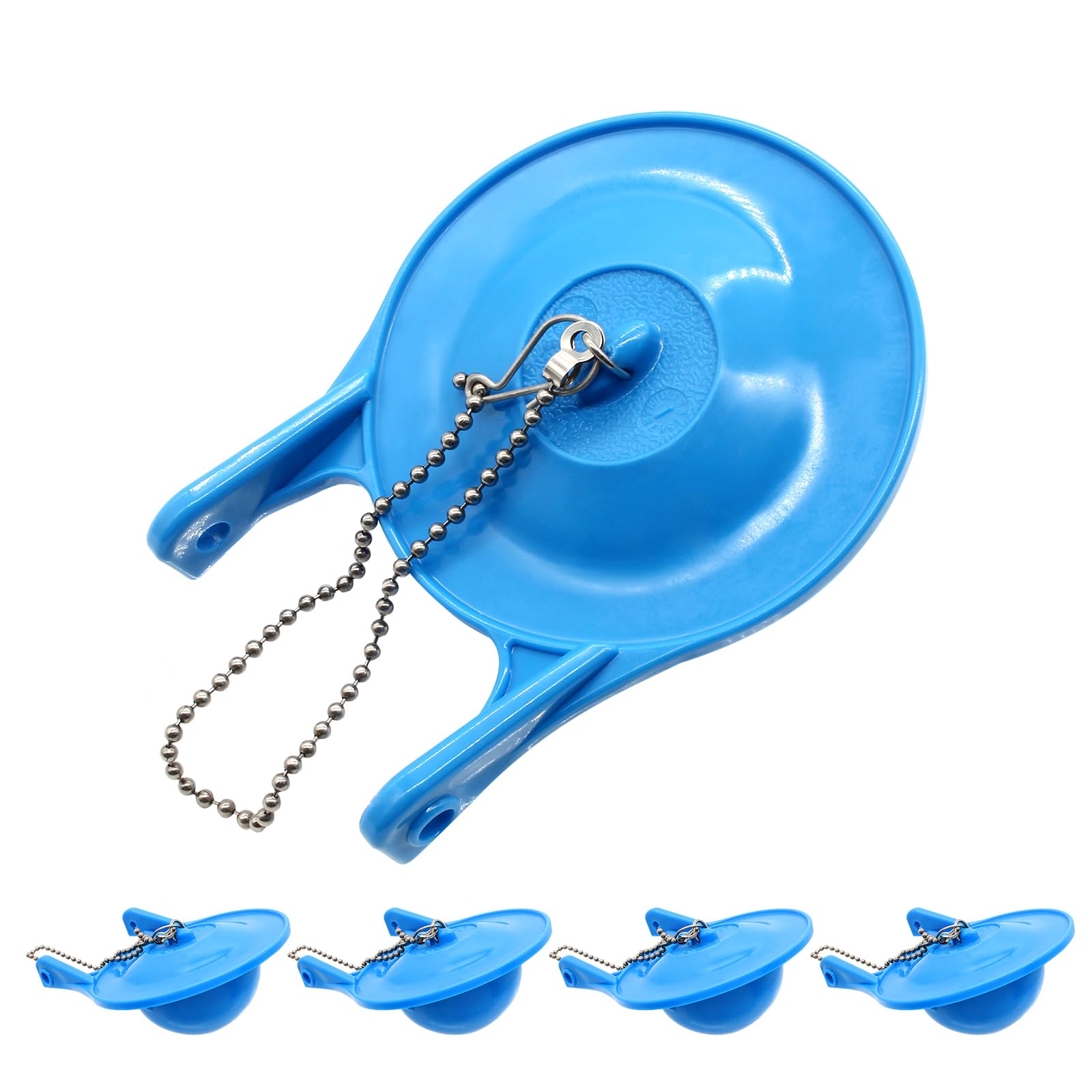 Unlorspy 5 Pcs Blue Toilet Flapper Replacement Kit 3 inch Rubber Toilet ...
