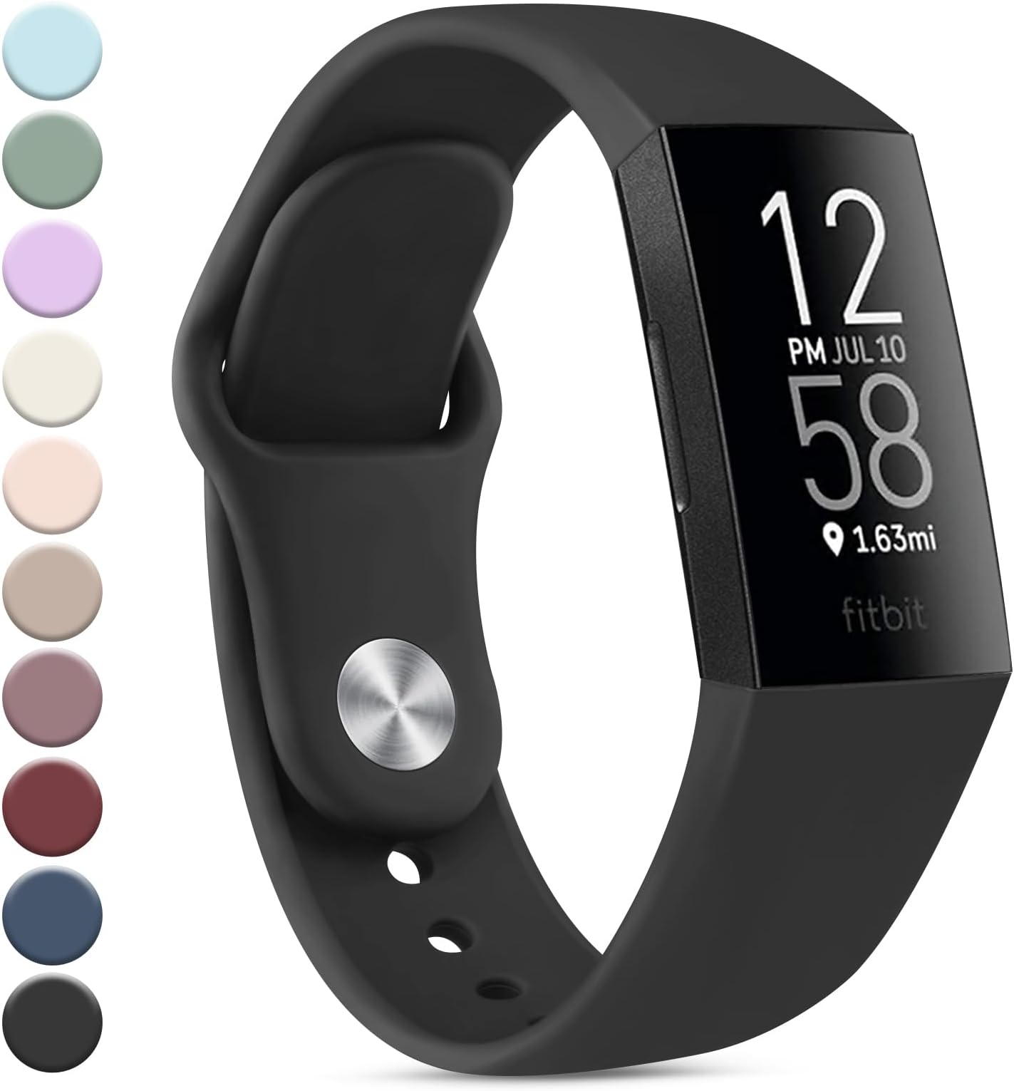Amazon.com: PACK 3 Silicone Bands for Fitbit Charge 4 / Fitbit Charge 3 ...