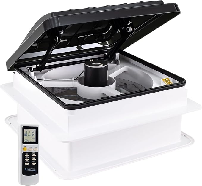 Amazon.com: RecPro RV Roof Vent Fan Vento Deluxe 10 Speed with Rain ...