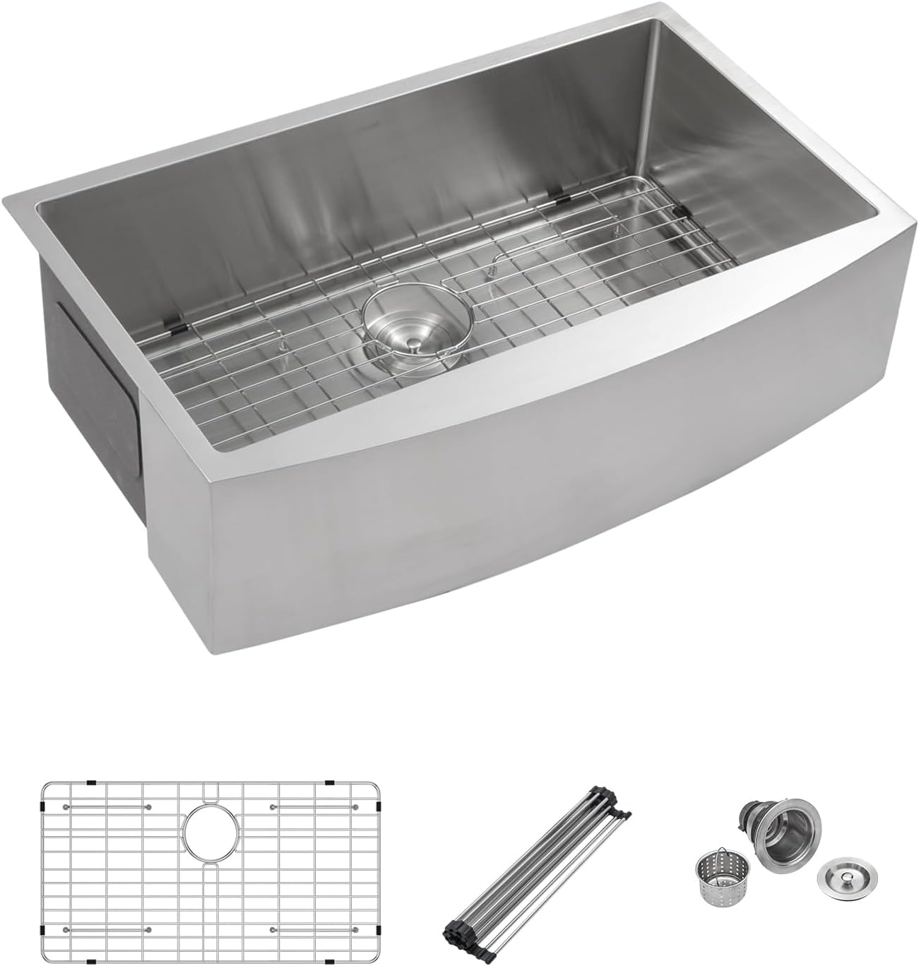 BAI 1247 Stainless Steel 16 Gauge Kitchen Sink Handmade 27-inch ...