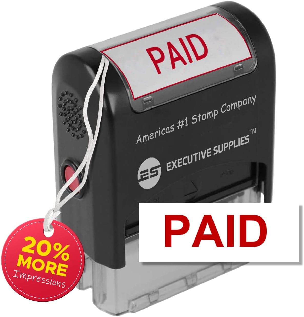 Amazon.com : Executive Supplies Paid Rubber Stamp Self Inking Stamp ...