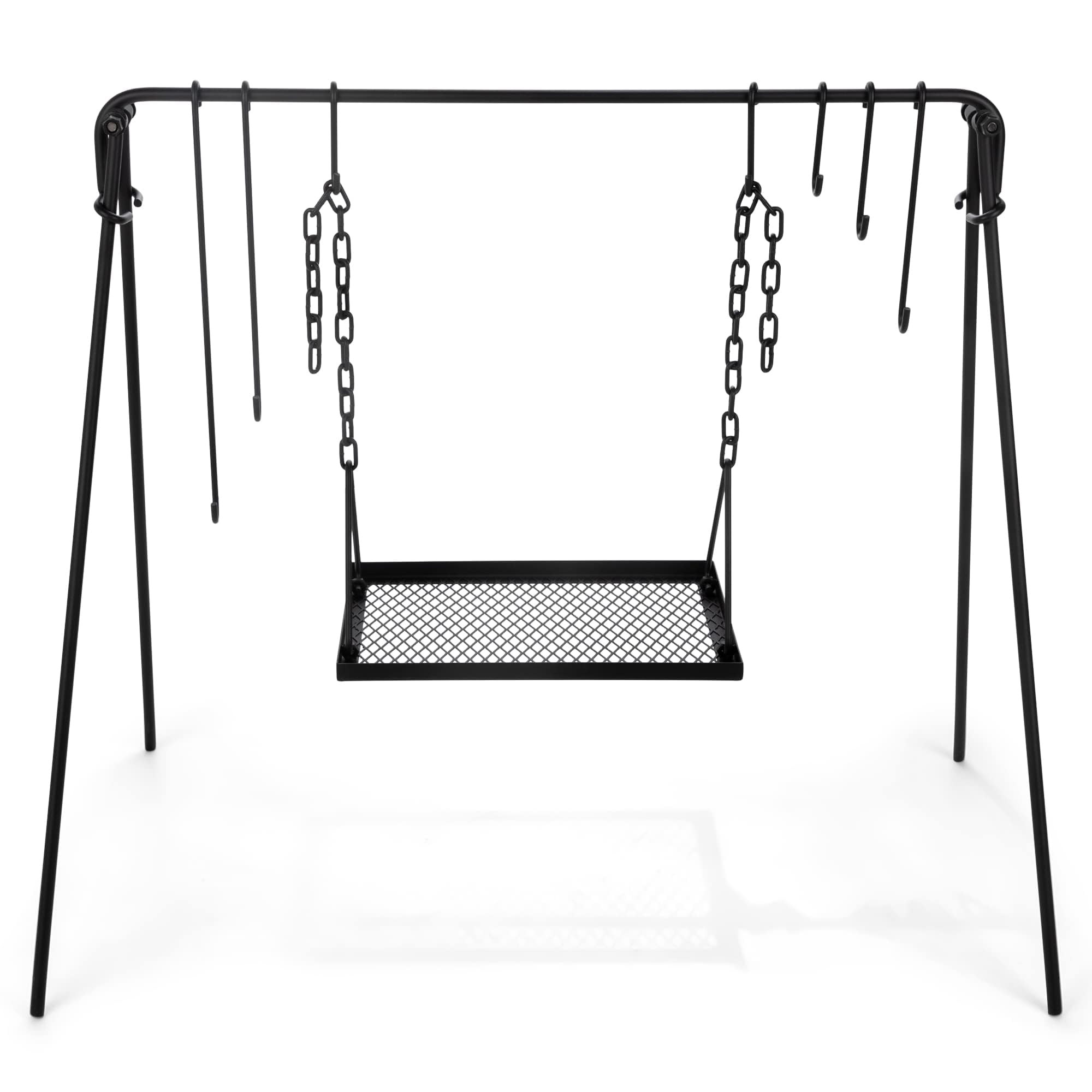 Bruntmor Grill Swing Campfire Cooking Stand BBQ Grill for Cookware ...