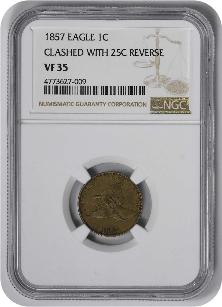 1857 P Flying Eagle Cent Rev. Clash w/ 25c FS-901 NGC VF35 at Amazon's ...