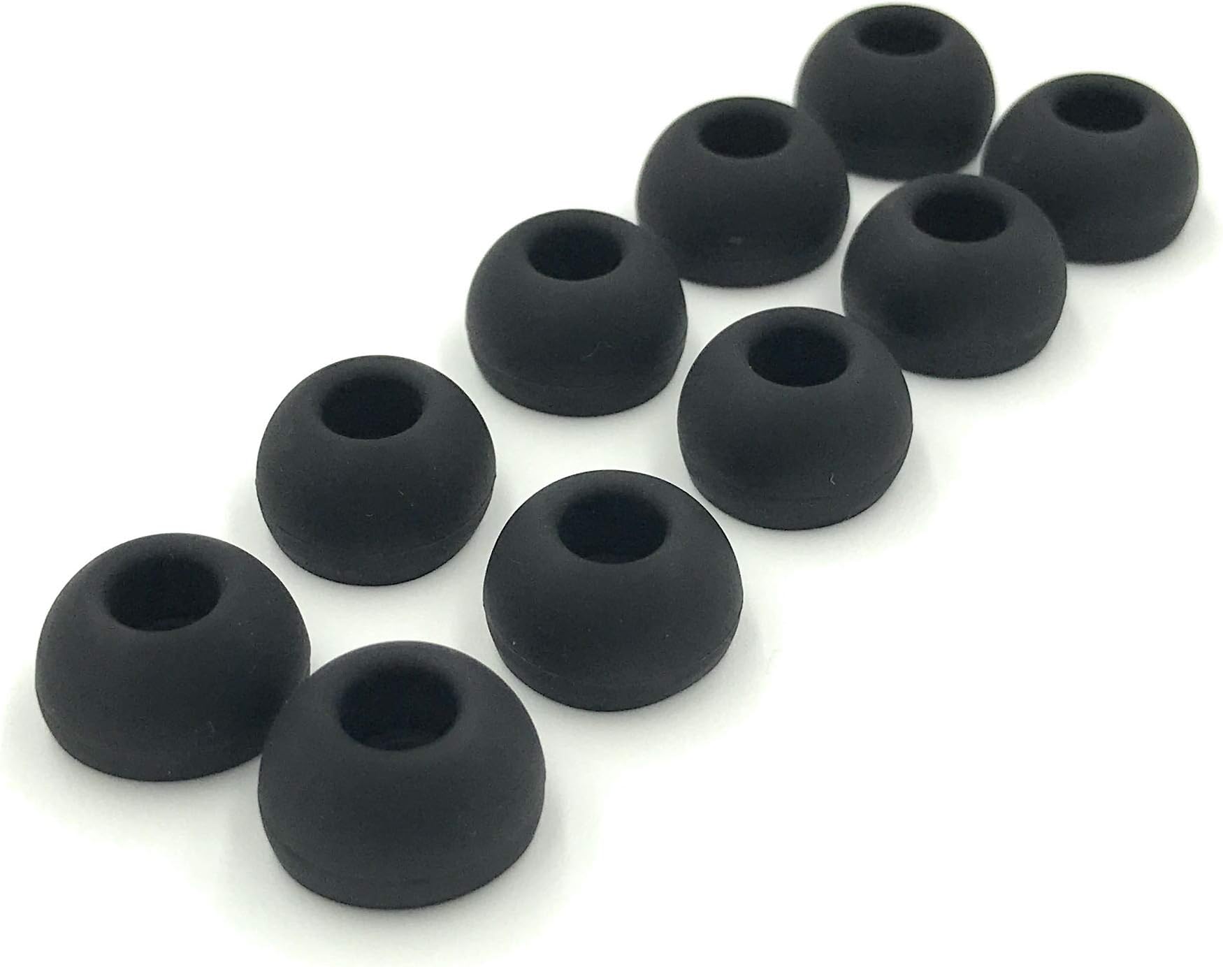 Amazon.com: 10 Pairs Large Black Silicone Replacement Ear Buds Tips ...