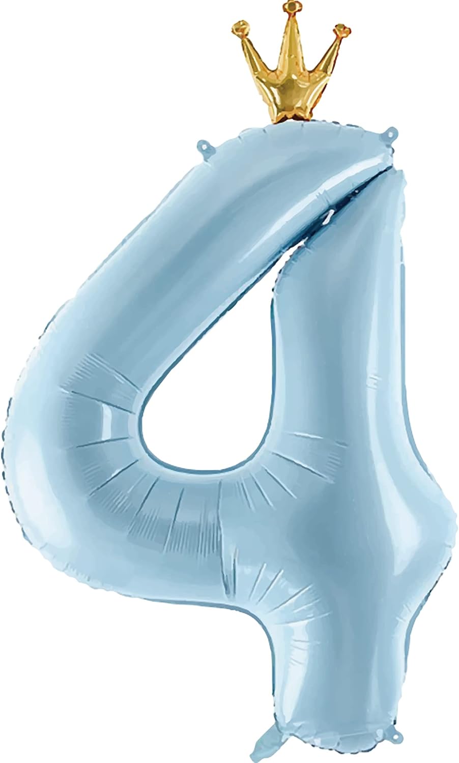 Amazon.com: Gifloon Number 4 Balloon with Crown, Large number balloons ...