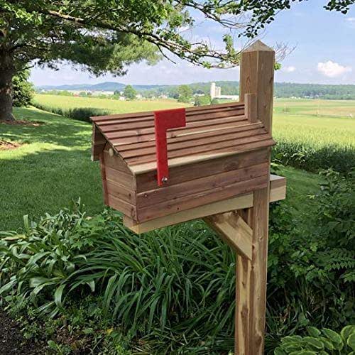 Amazon.com: The Stone Bridge Cedar Mailbox | Simple and Beautiful Cedar ...