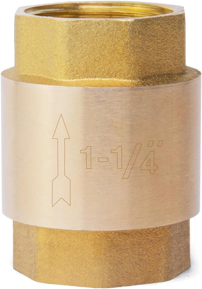 Amazon.com: Check Valve with Backflow Prevention, Universal 1-1/4 inch ...