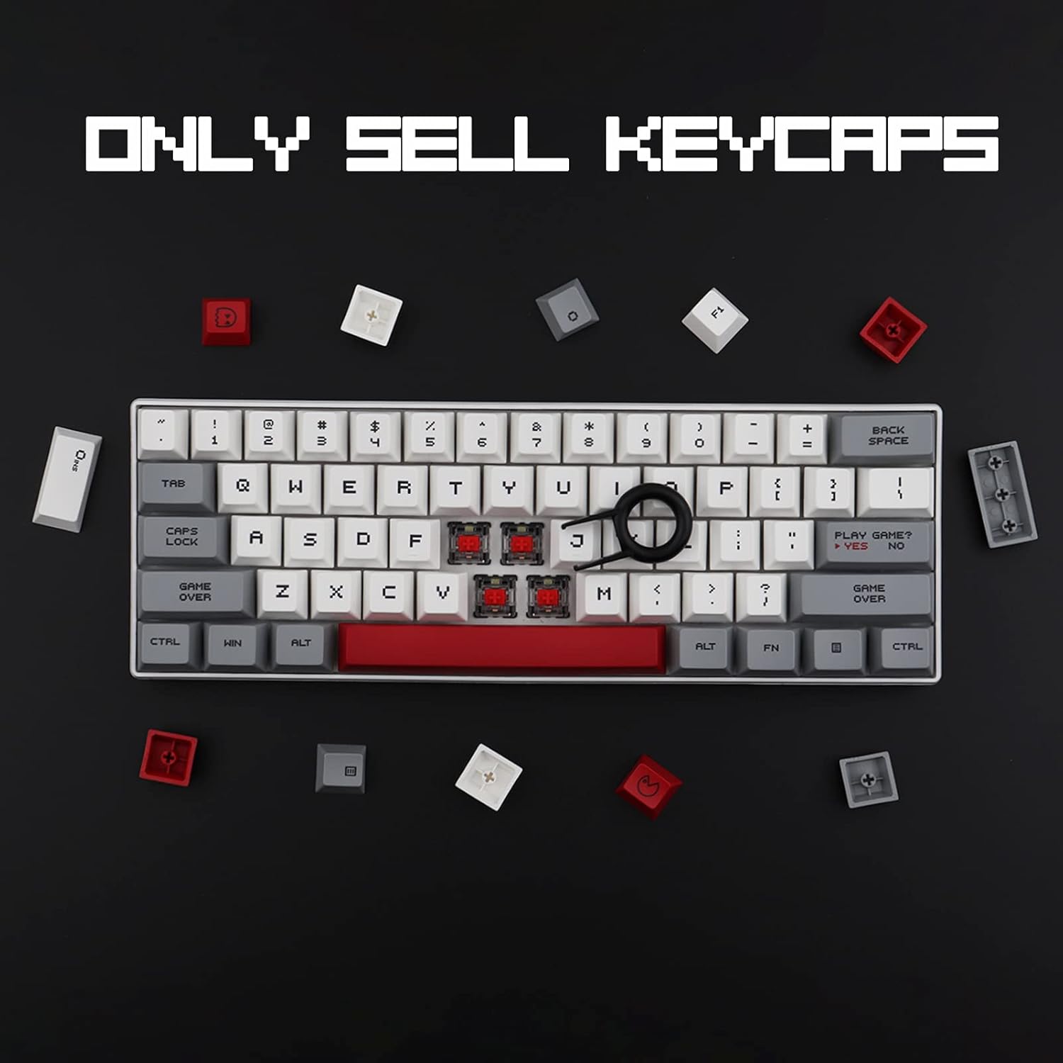 JakeTsai Keycaps, PBT Keycaps 114 keys Dye Sublimation Pixel Keycap ...